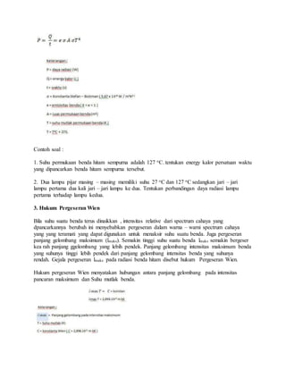 Radiasi Benda Hitam | DOCX