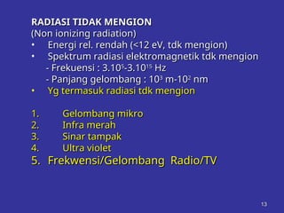 _Radiasi Tidak Mengion - Radiasi Mengion SLAMET RYADI.ppt