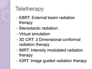 Radiation Therapy | PPTX