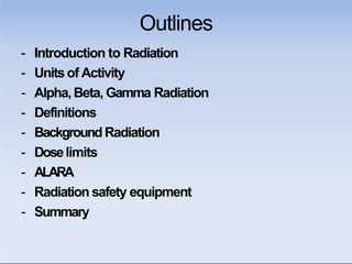 Radiation safety principles | PPTX