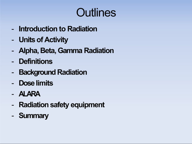 Radiation safety principles | PPTX