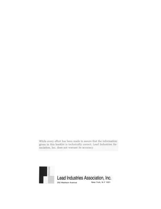 Guide for Using Lead as Radiation Shielding | PDF