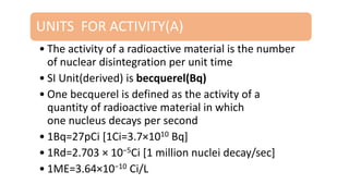 Radiation types, units, protection | PPTX