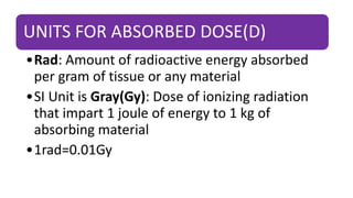 Radiation types, units, protection | PPTX