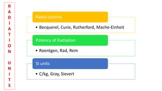Radiation types, units, protection | PPTX