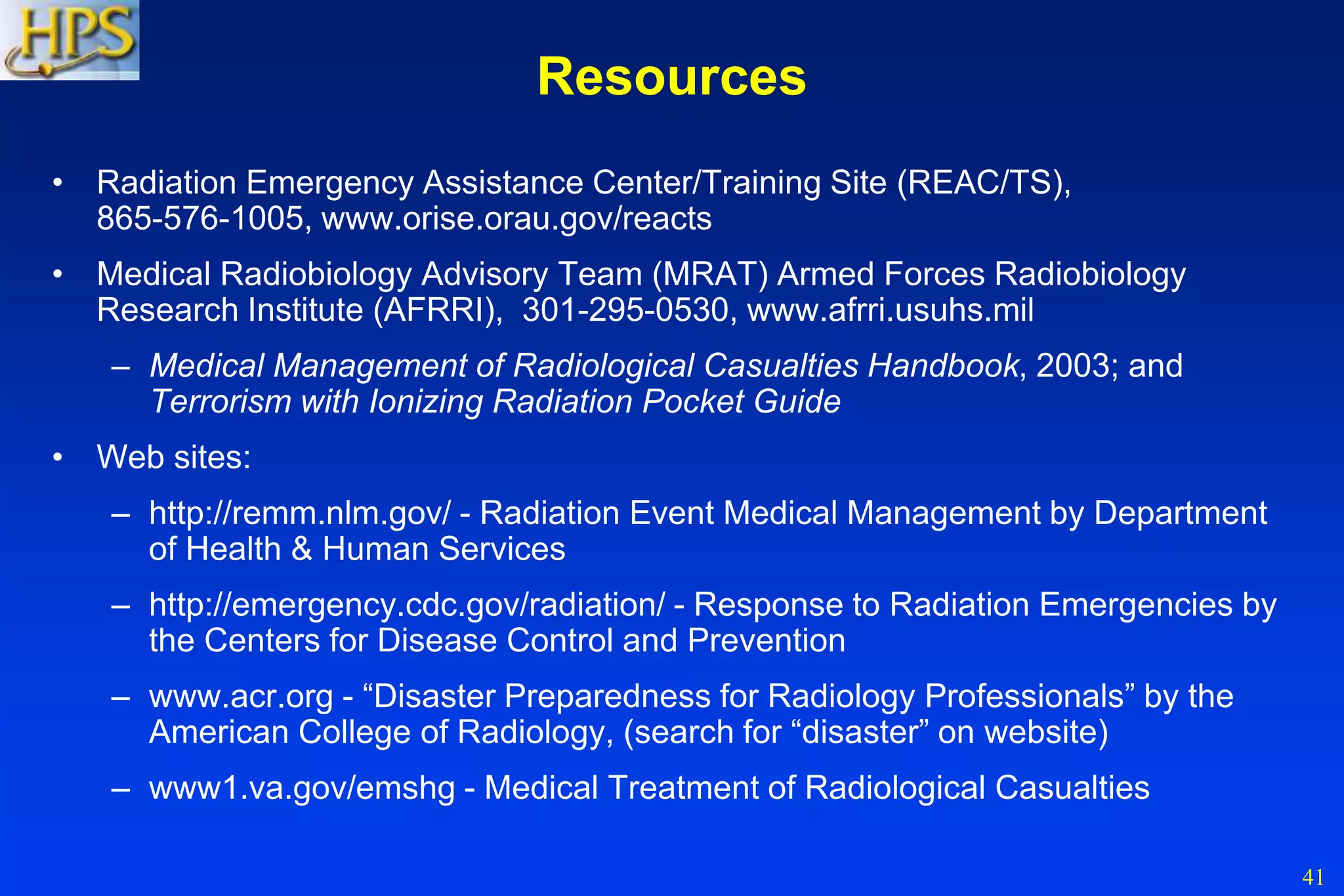 Radiation accident management powerpoint | PPT