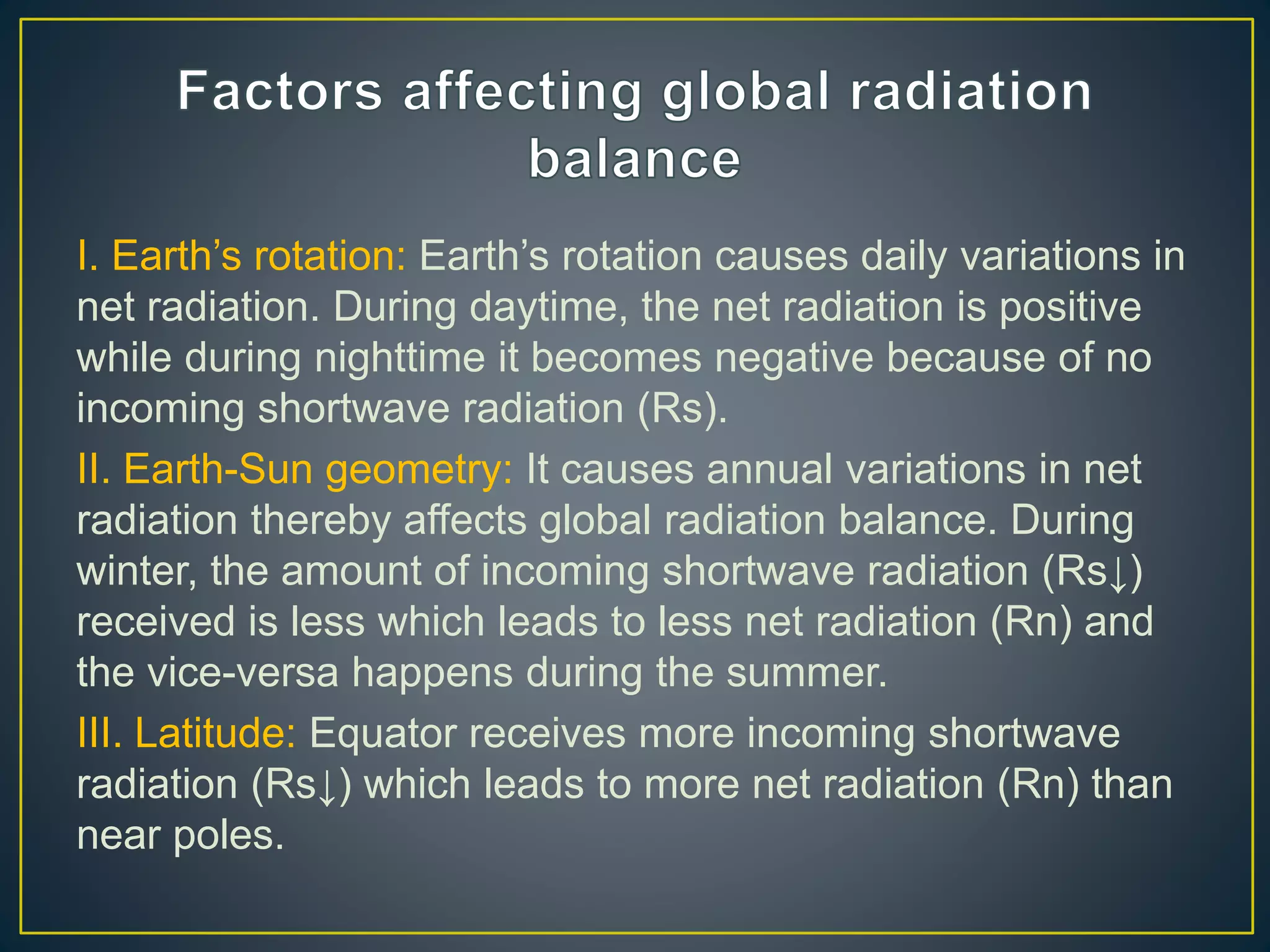Radiation and heat budget | PPTX