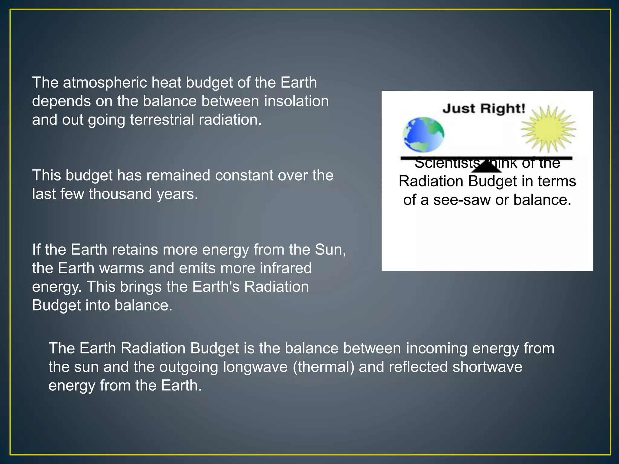 Radiation and heat budget | PPTX