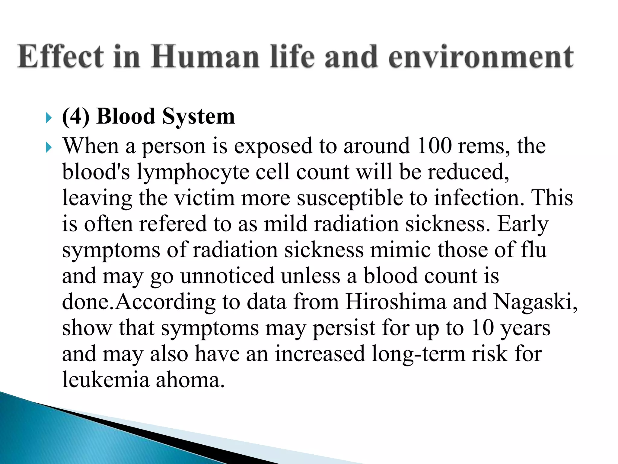 Radiation and it’s effect in human life | PPTX | Chemistry | Science