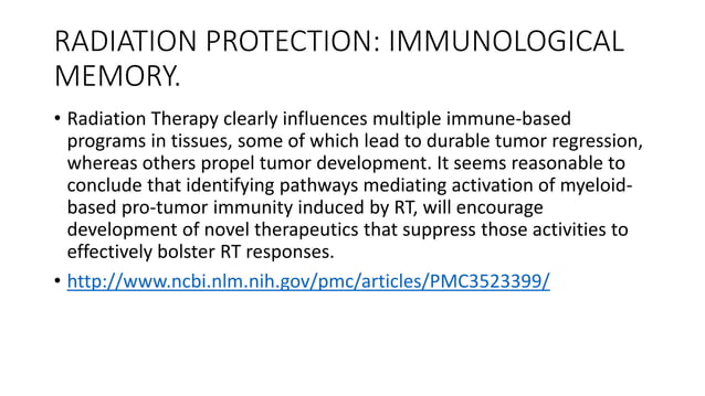 Radiation and self tolerance mechanism. | PPTX