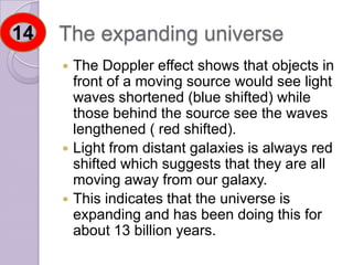 Radiation and the universe (summary of AQA module) | PPTX