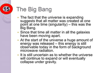 Radiation and the universe (summary of AQA module) | PPTX