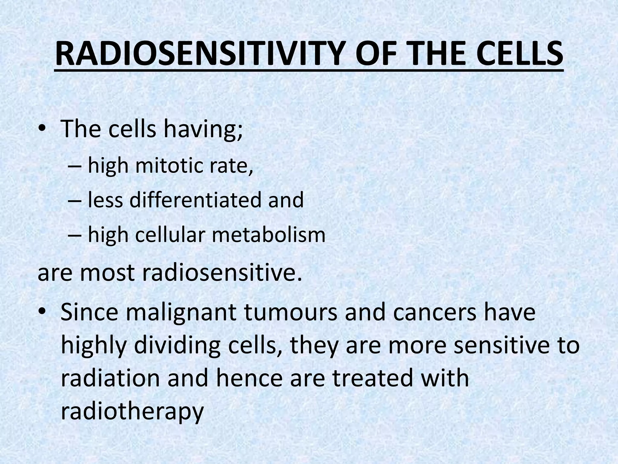 Radiation biology | PPTX