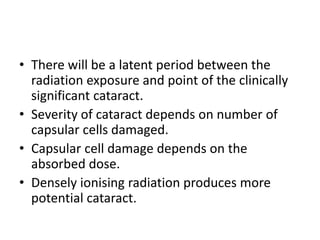 Radiation cataractogenesis | PPTX