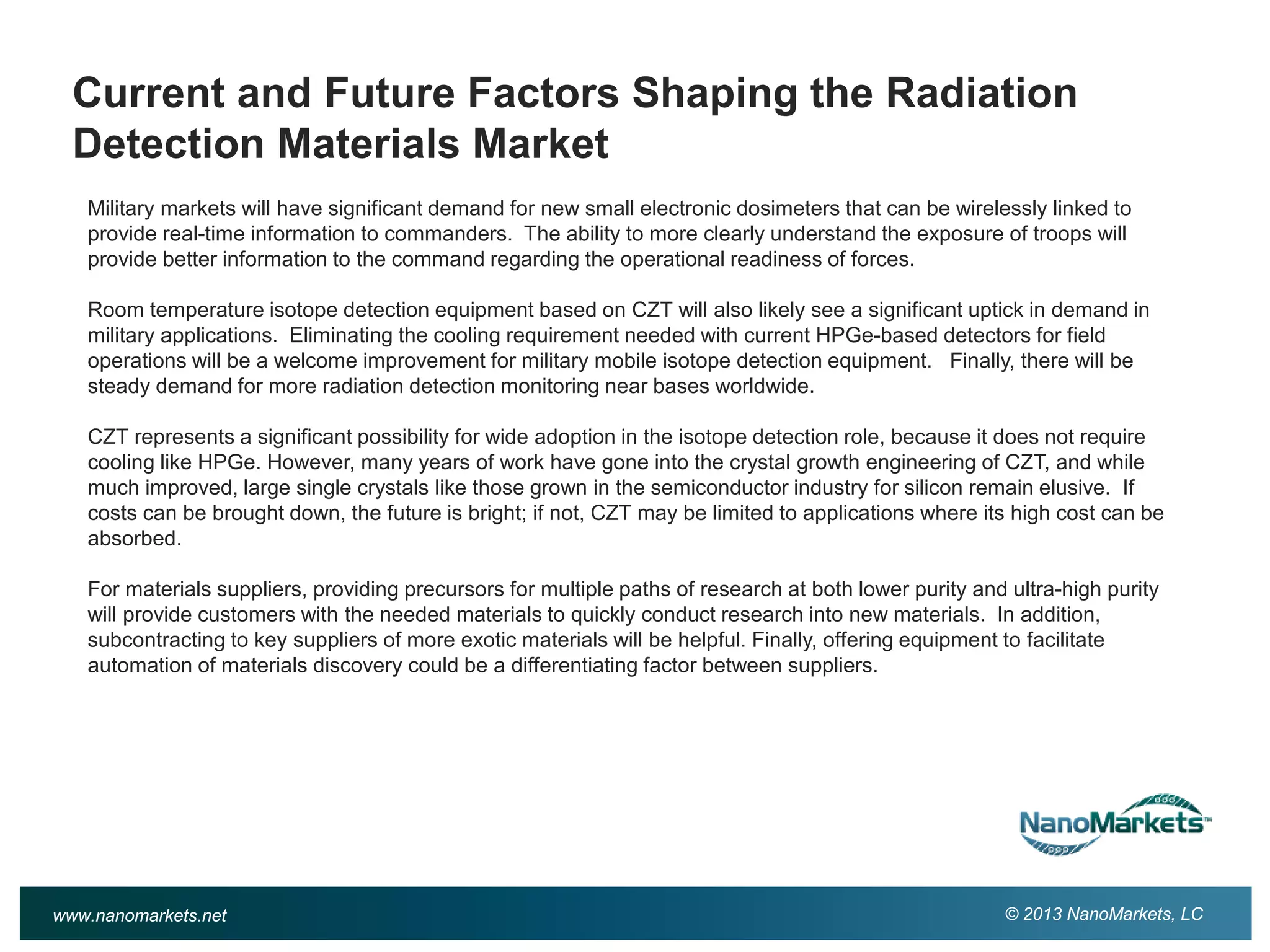 Radiation detection materials and devices | PPT