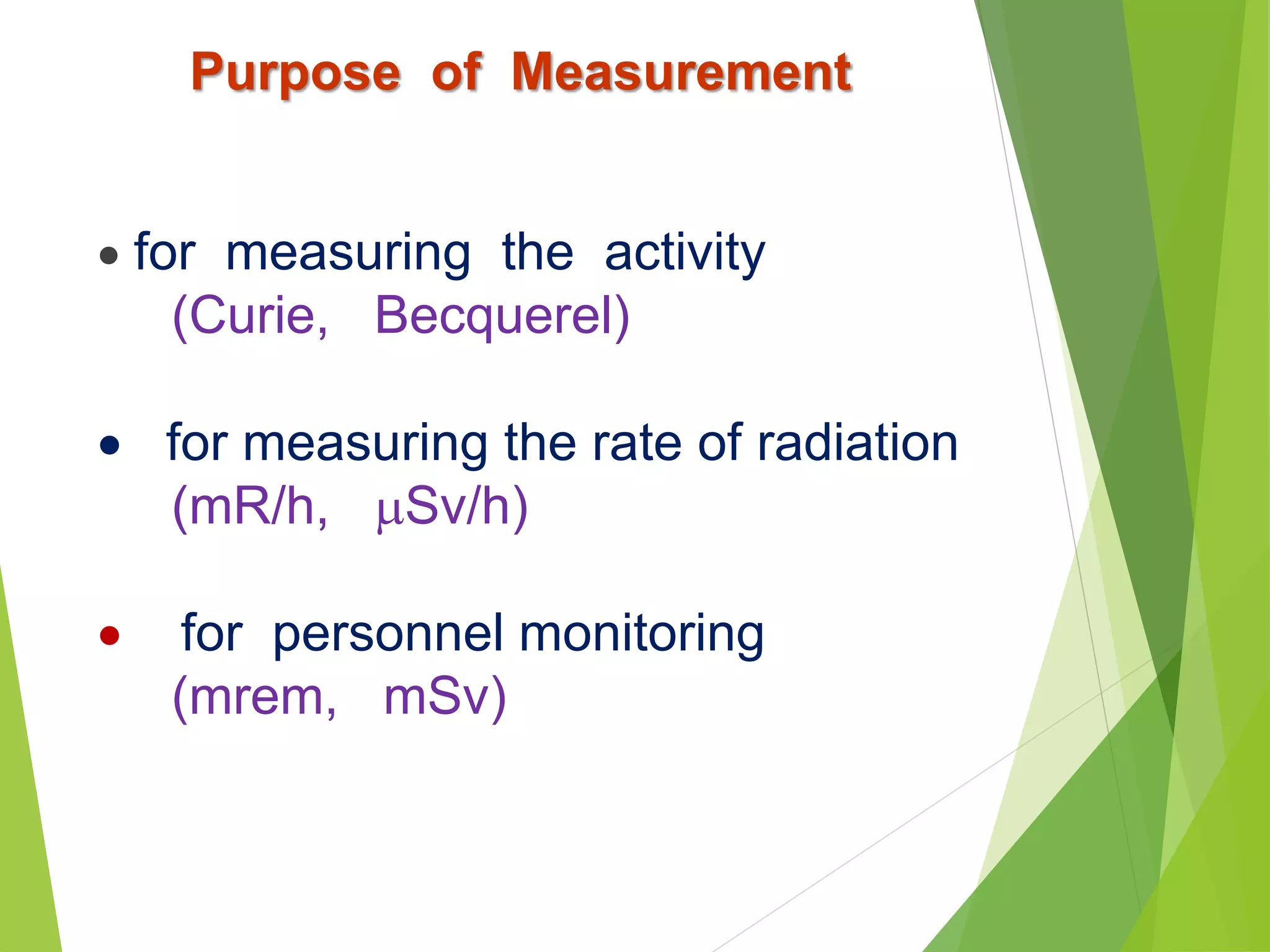 Radiation detection & measurement | PPT