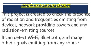 Radiation detector arduino UNO PPT | PPTX