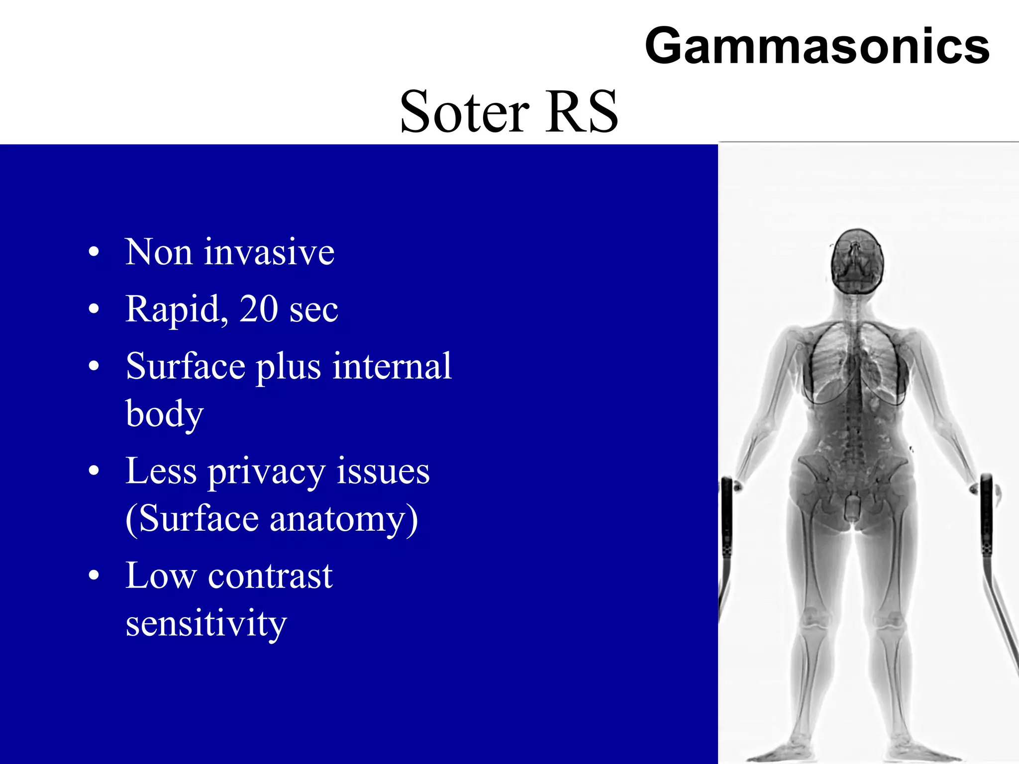 Radiation dose assessment of persons undergoing the soter rs security ...