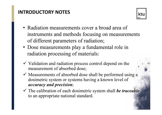 Radiation dose measurements.pdf for radiology student | PDF | Chemistry ...