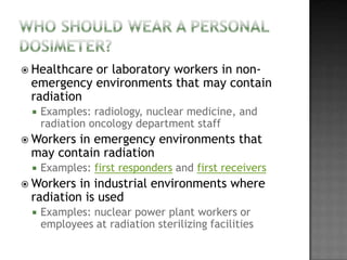 Radiation Dosimeters | PPTX