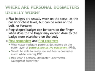 Radiation Dosimeters | PPTX