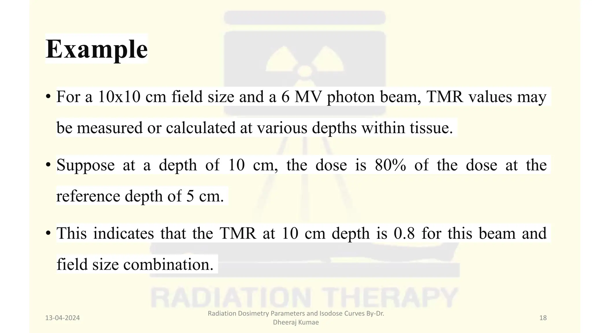 Radiation Dosimetry Parameters and Isodose Curves.pptx