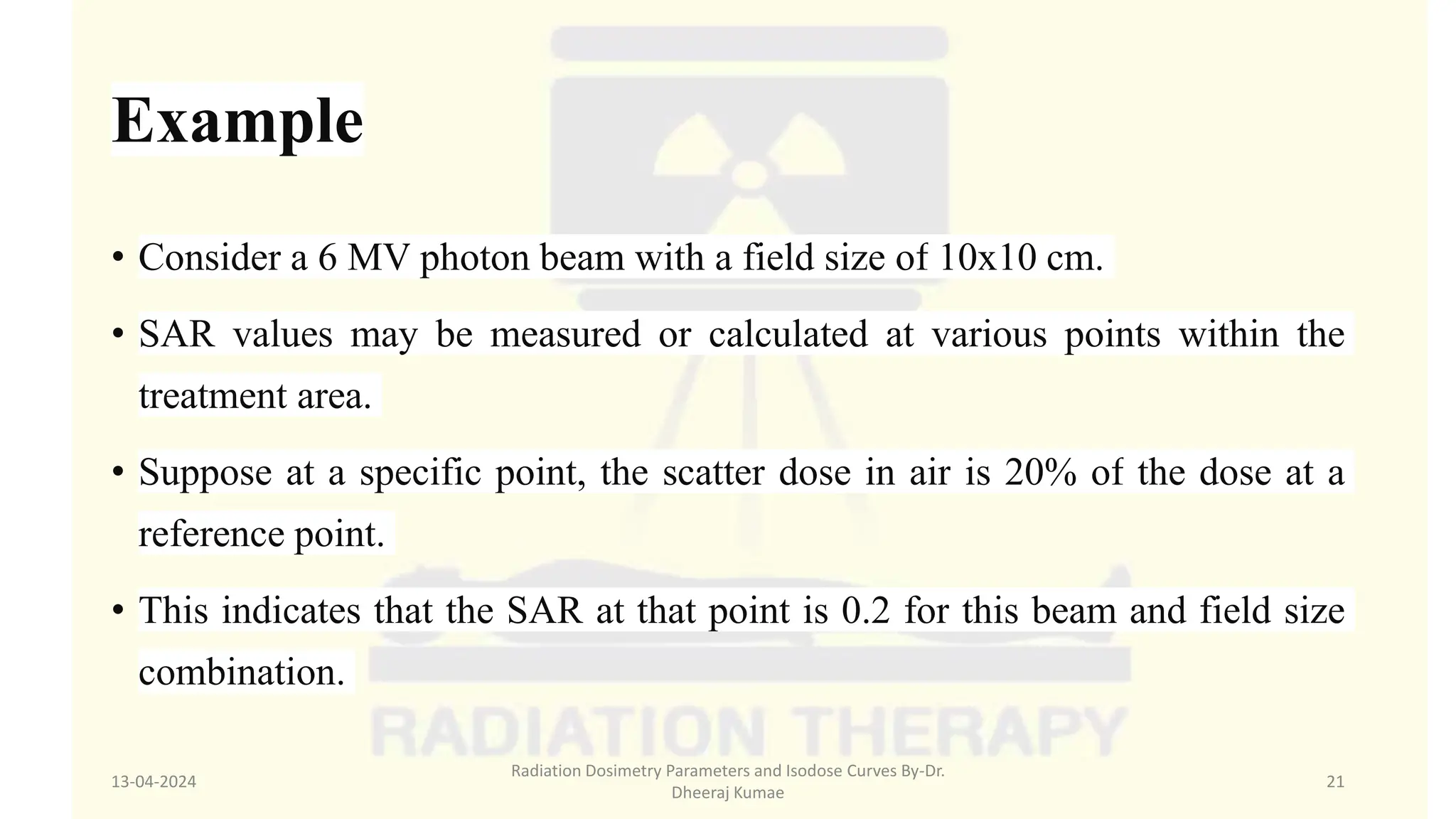 Radiation Dosimetry Parameters and Isodose Curves.pptx