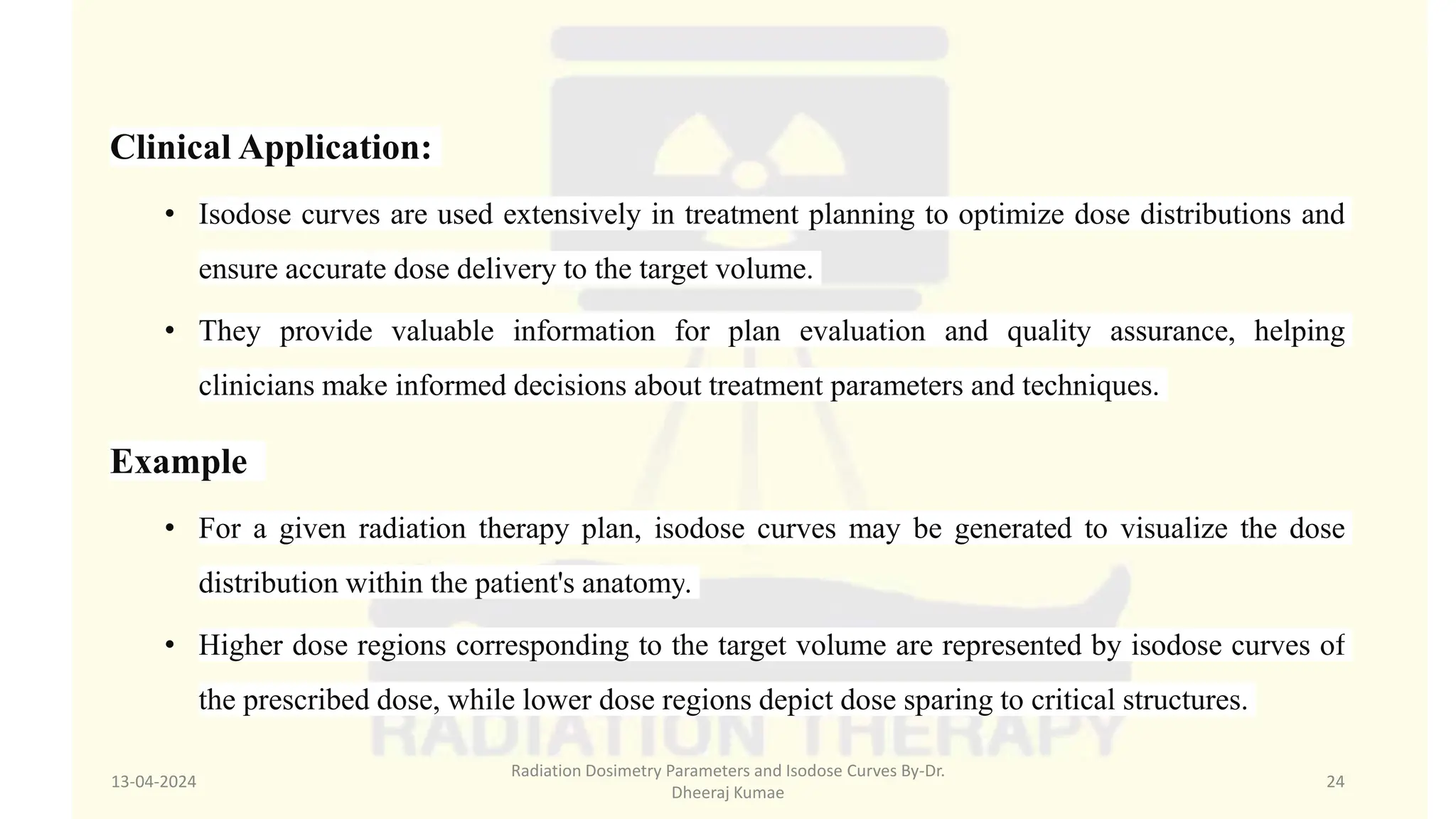 Radiation Dosimetry Parameters and Isodose Curves.pptx