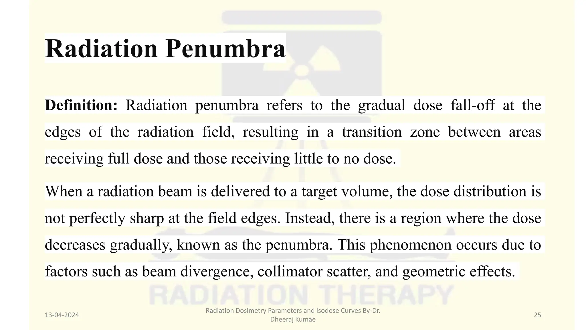 Radiation Dosimetry Parameters and Isodose Curves.pptx