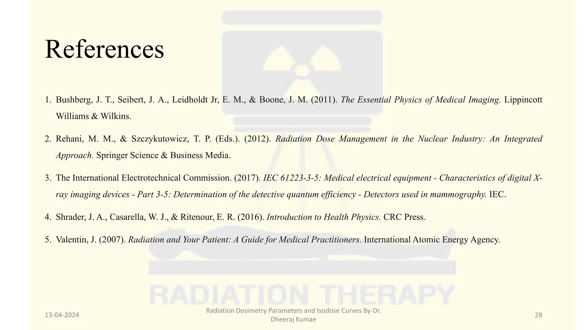 Radiation Dosimetry Parameters and Isodose Curves.pptx