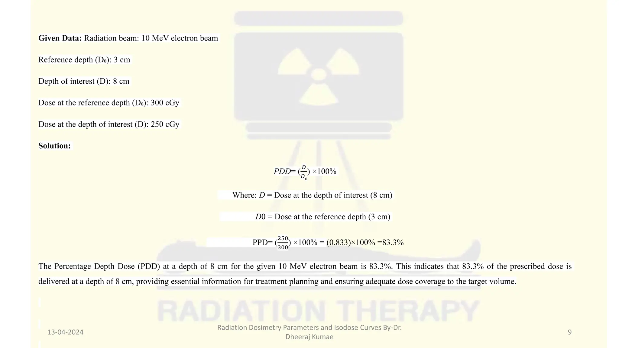 Radiation Dosimetry Parameters and Isodose Curves.pptx