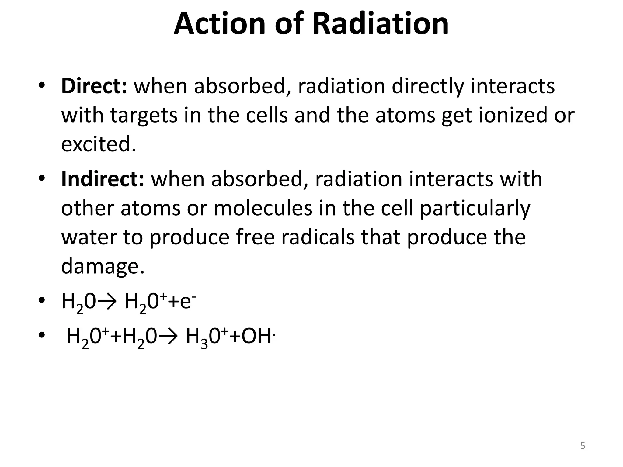 Radiation effect on cell | PPTX