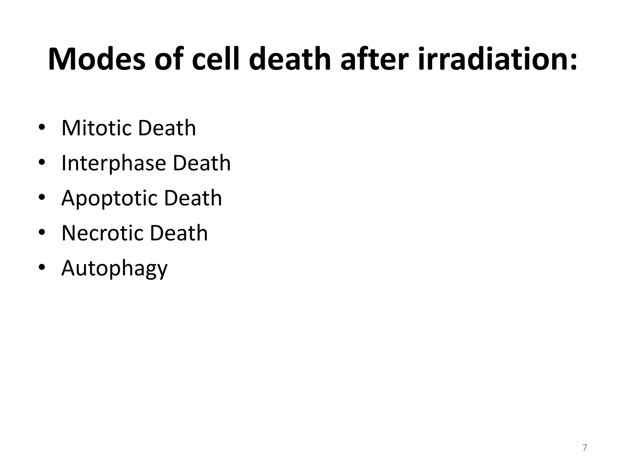 Radiation effect on cell | PPTX