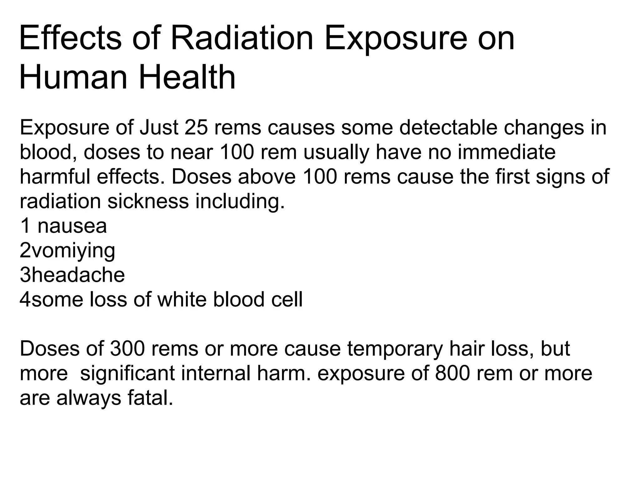 Radiation effect on_humans | PPT