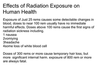 Radiation effect on_humans | PPT