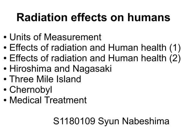 Radiation effects on humans | PDF | Biological Sciences | Science