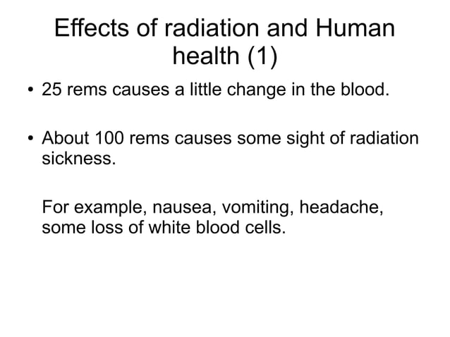 Radiation effects on humans | PDF | Biological Sciences | Science