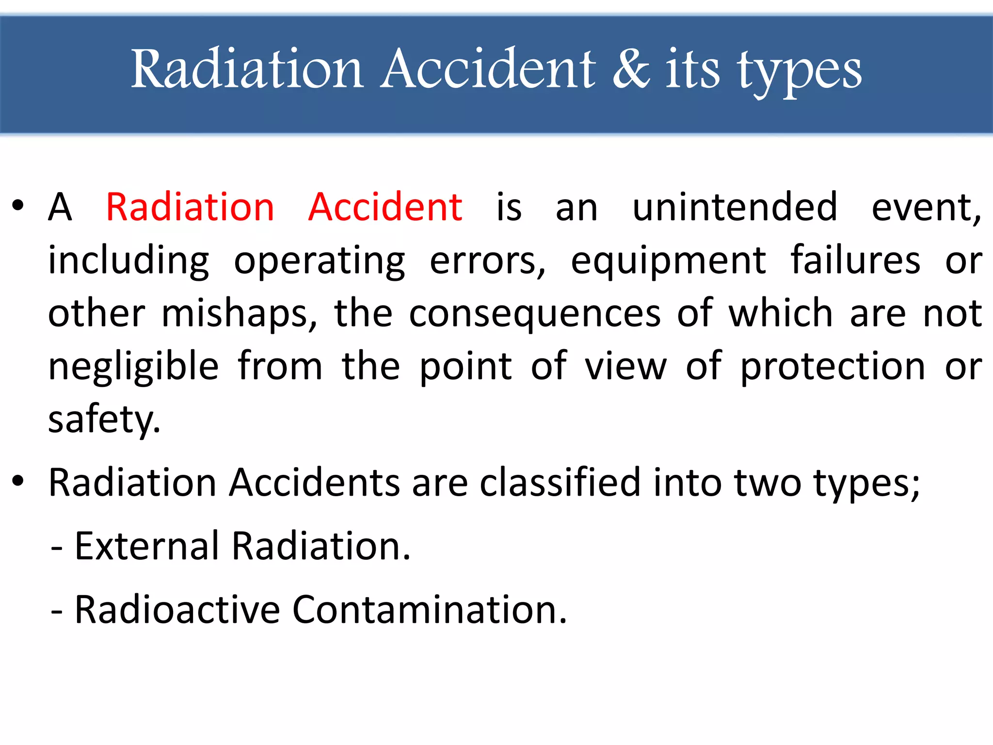 Radiation emergencies and preparedness in radiotherapy | PPTX