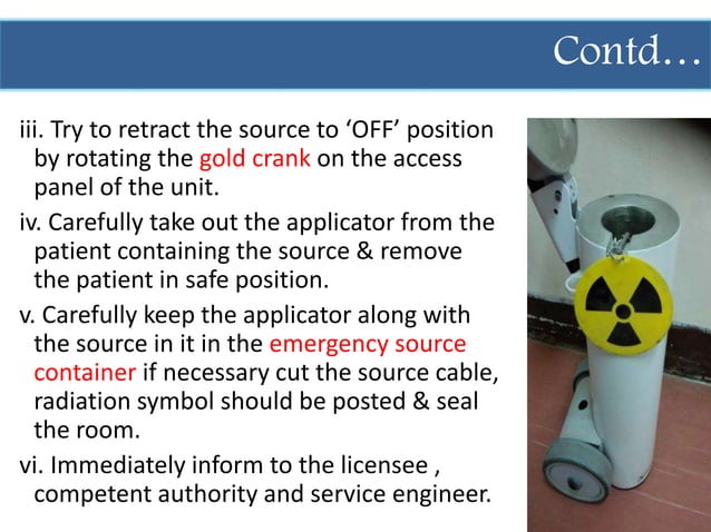 Radiation emergencies and preparedness in radiotherapy | PPTX
