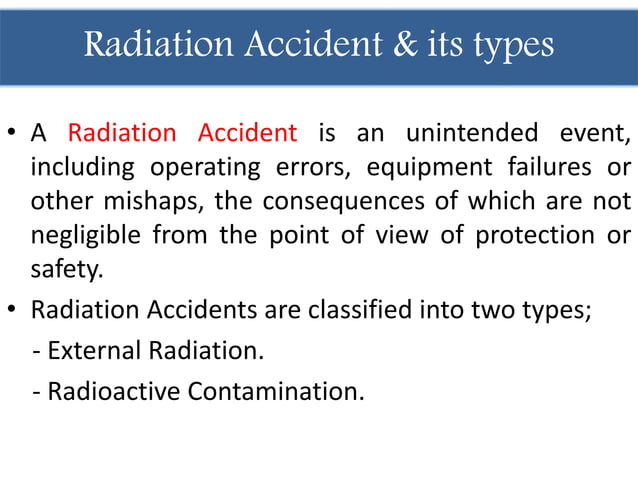 Radiation emergencies and preparedness in radiotherapy | PPTX