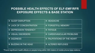 Radiation exposure of cell phones & its impact on humans. | PPTX