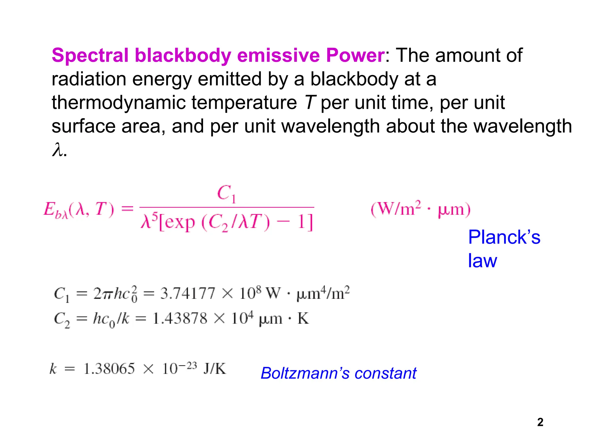 radiation fundamentals for heat and mass transfer course | PPT