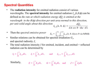 radiation fundamentals for heat and mass transfer course | PPT