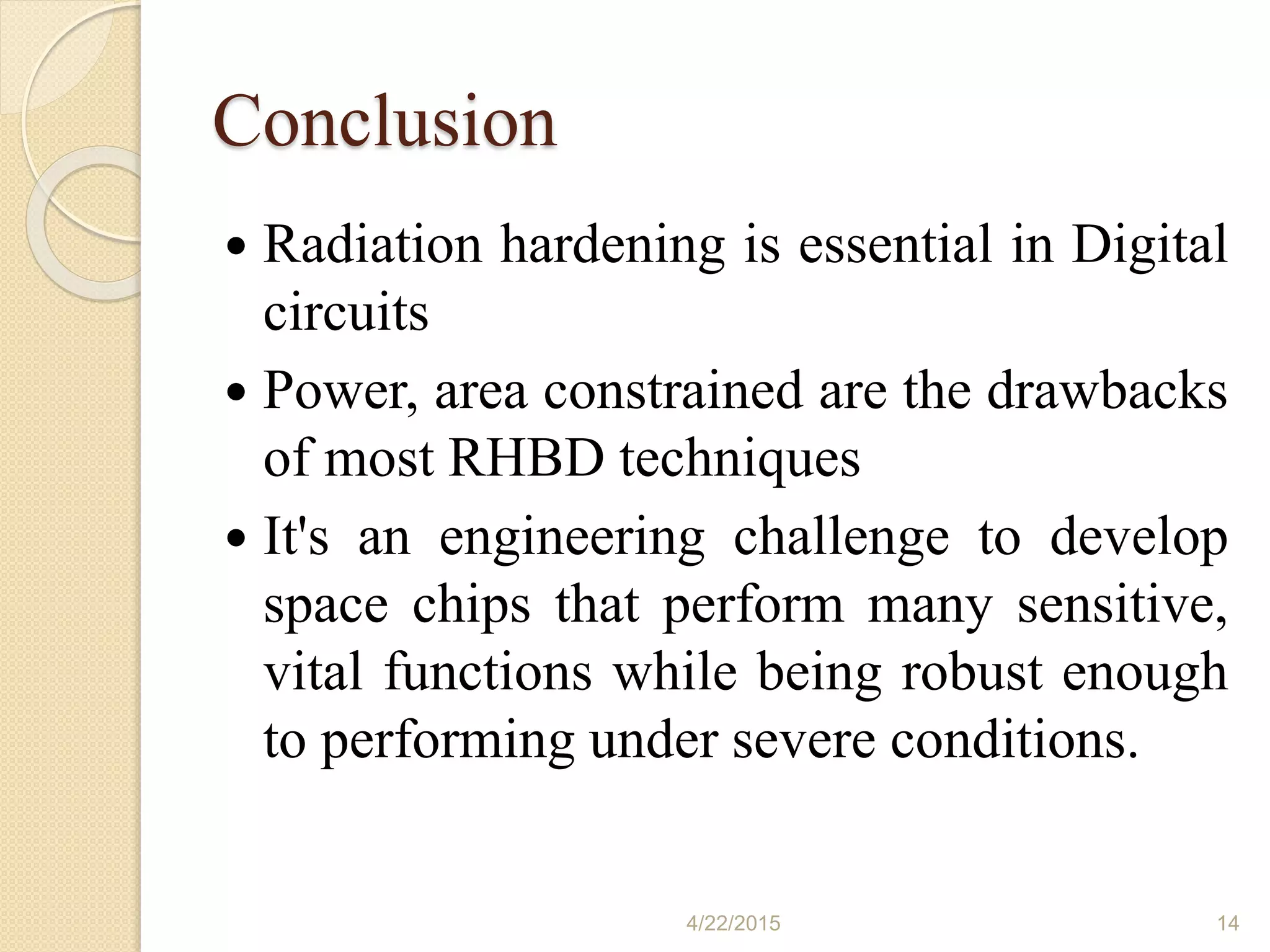 Radiation hardening | PPTX