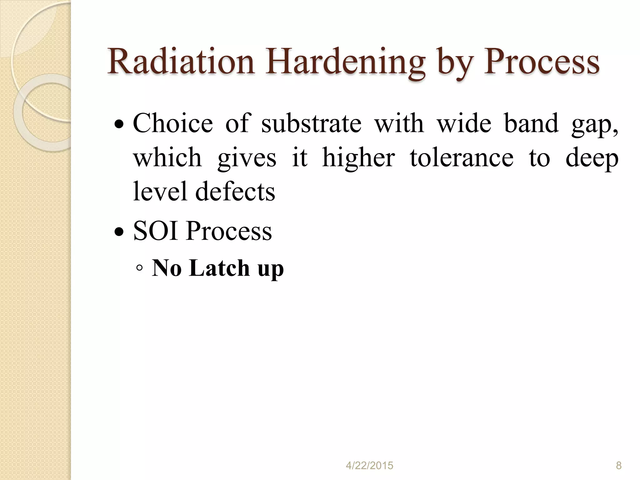 Radiation hardening | PPTX