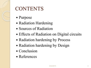 Radiation hardening | PPTX