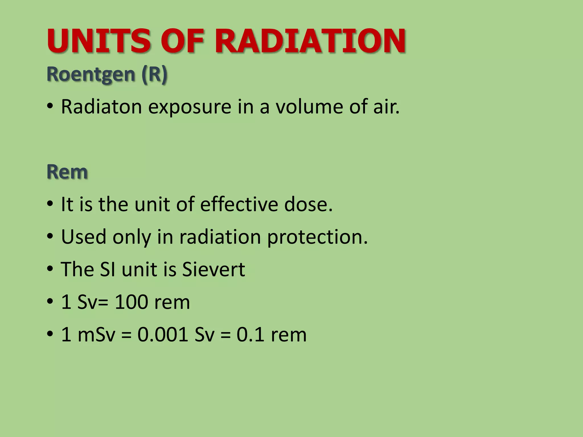 Radiation hazard and radiation protection | PPTX