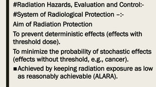 radiation hazards and protection.pptx radiation hazards | PPTX