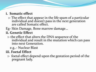 RADIATION HAZARDS & PREVENTION BY PANKAJ KUMAR.pptx | Physics | Science