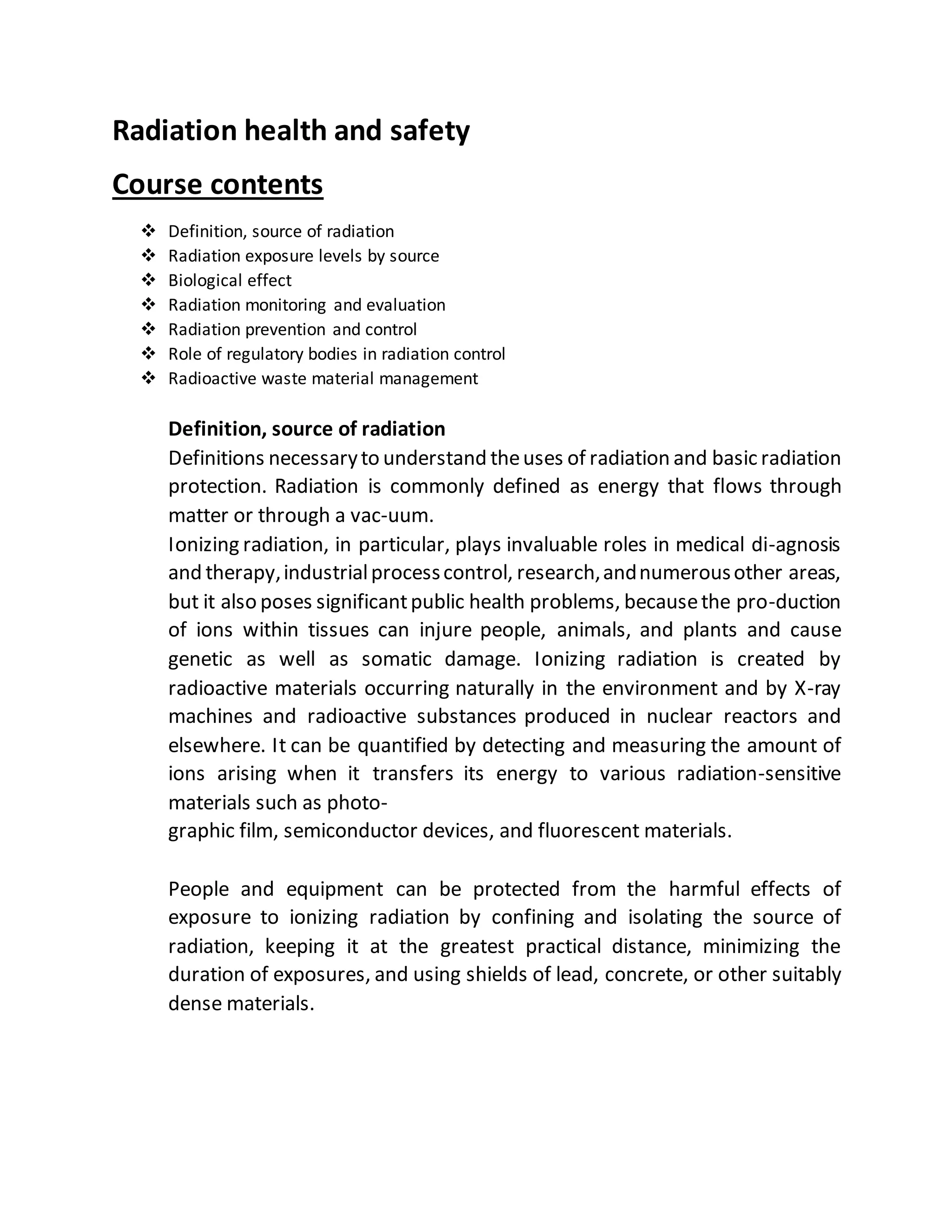 Radiation health and safet1 | DOCX